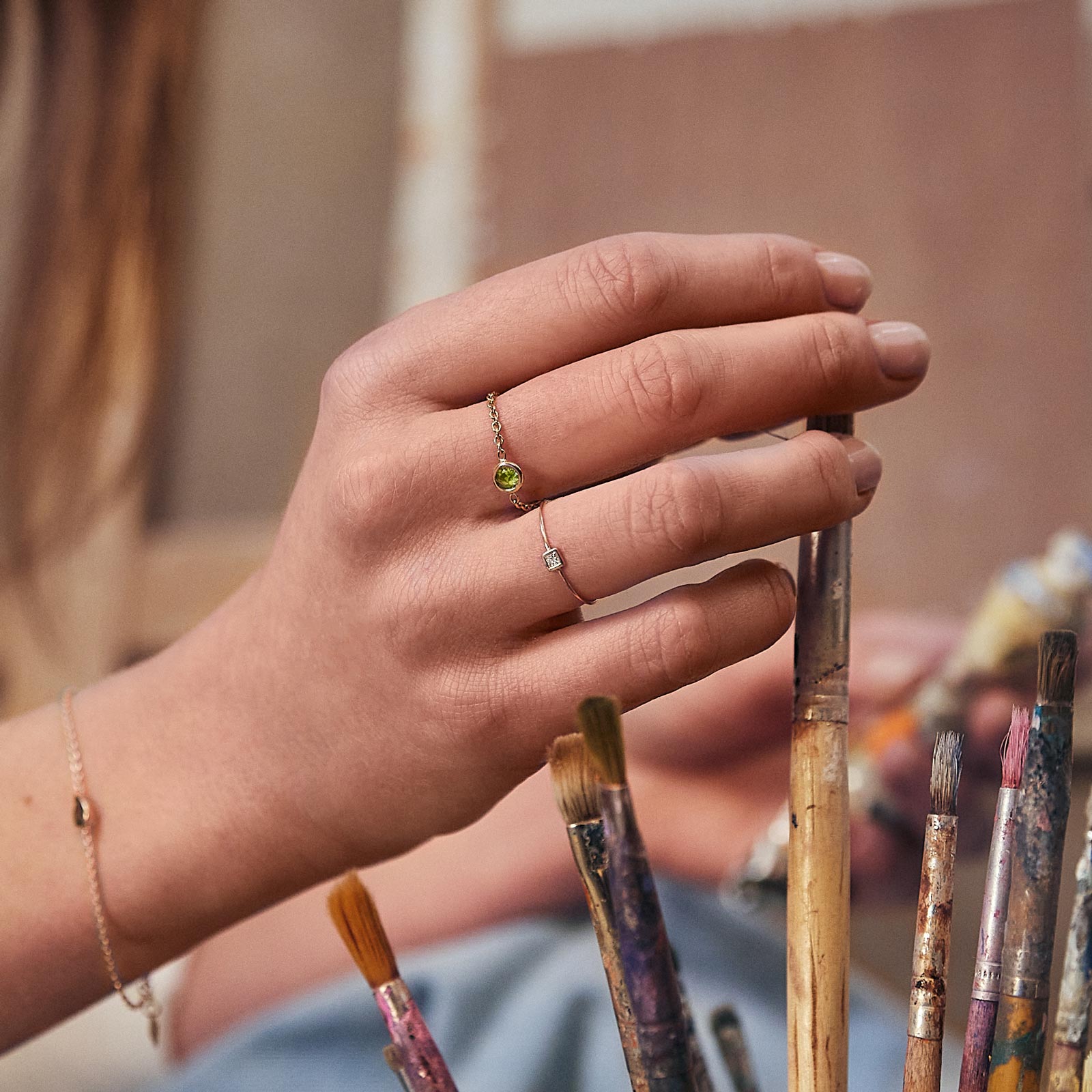 Gemmyorama Carrée White Gold Diamond Ring | Gemmyo