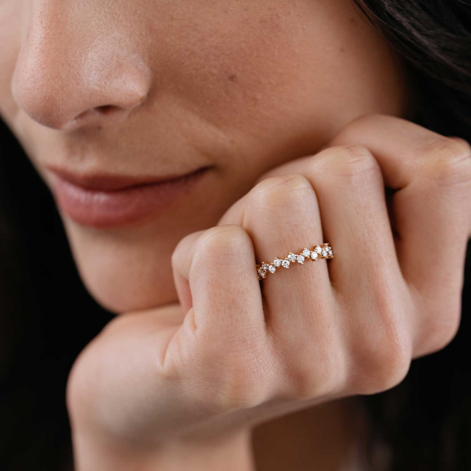 Bague Or rose Diamant Paris 1901 M | Gemmyo