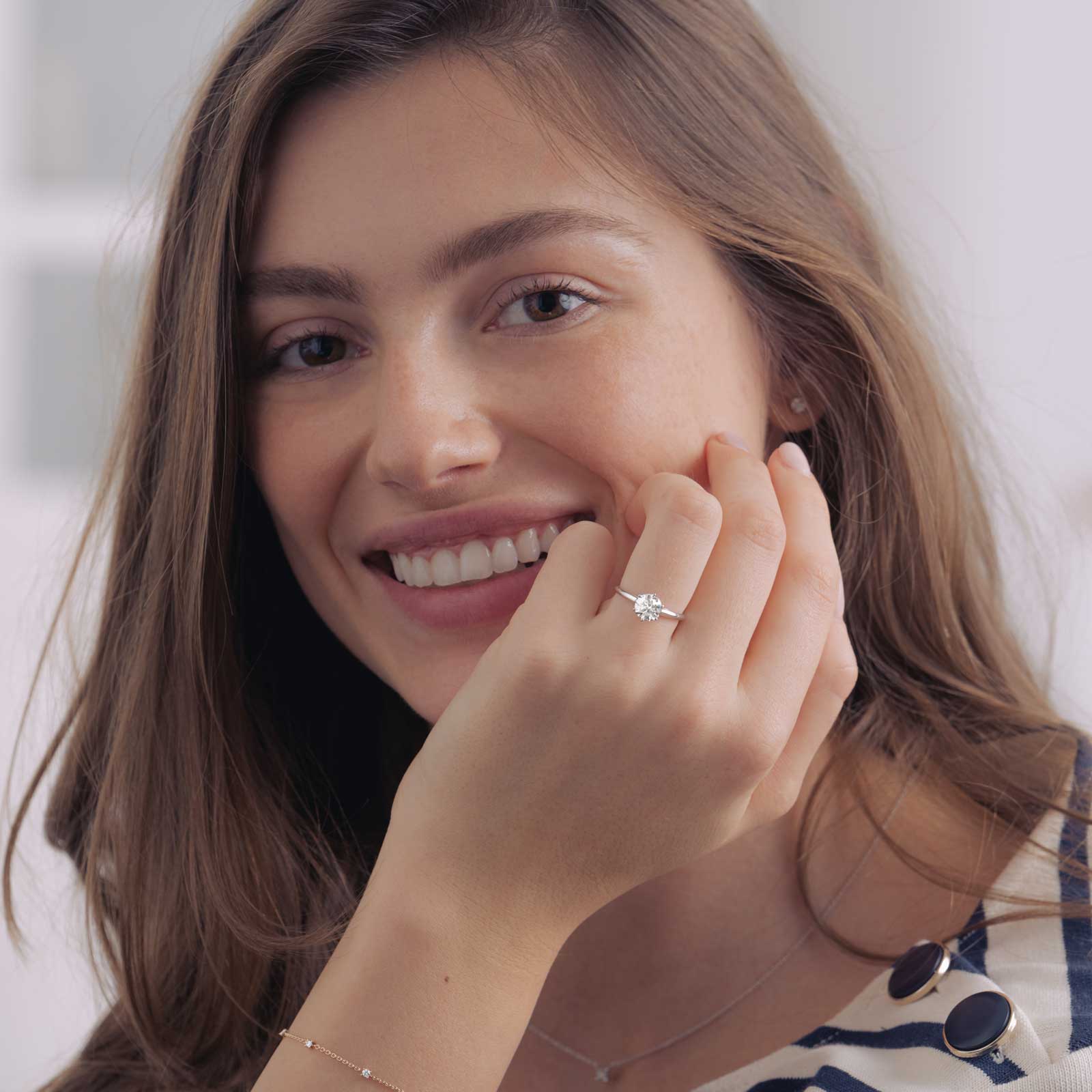 Lady 1,2 Ct Rose Gold Diamond Ring | Gemmyo