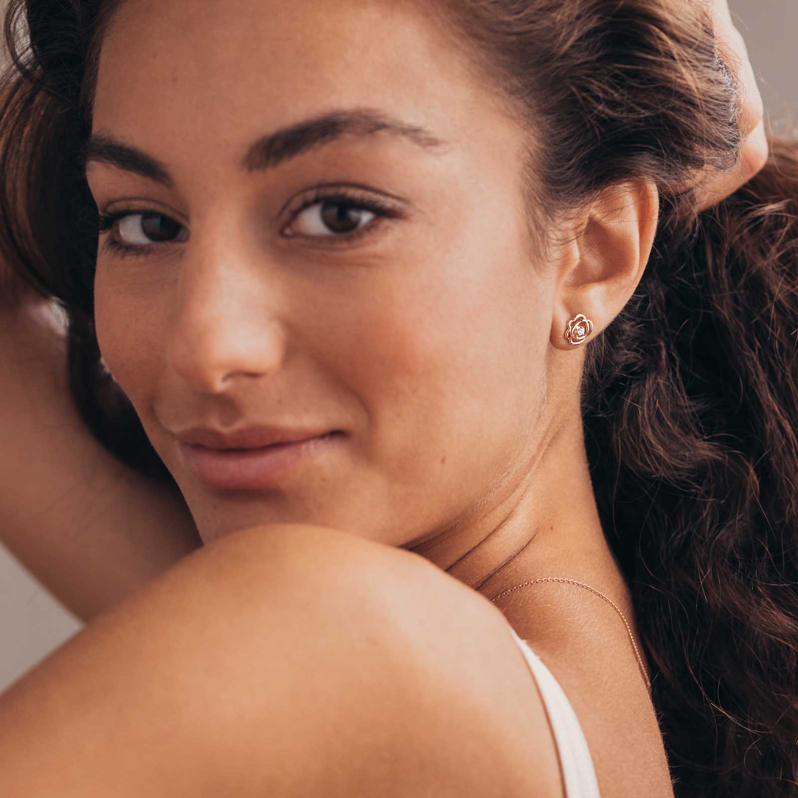 PrimaRosa Duo S Yellow Gold Diamond Earrings | Gemmyo